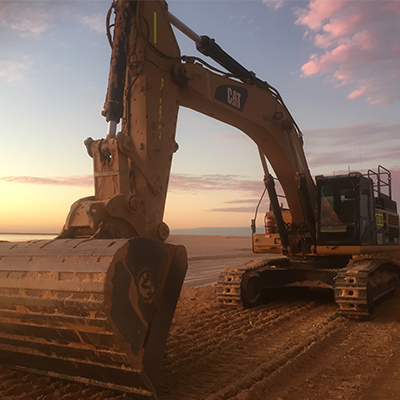 Sunrise after a pre shift inspection